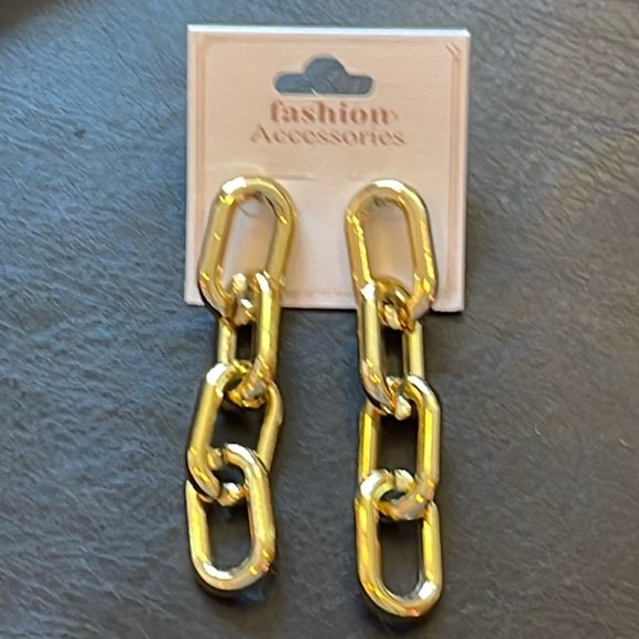Jewelry | Big Gold Chain Link Earrings | Poshmark